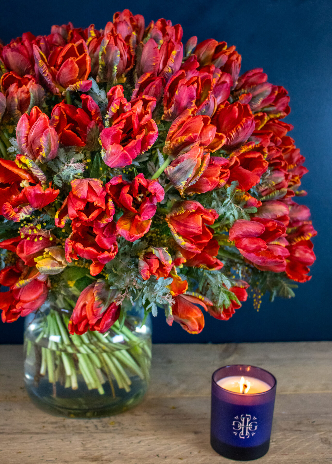 The Tulip Bouquet - Lavender Green Flowers